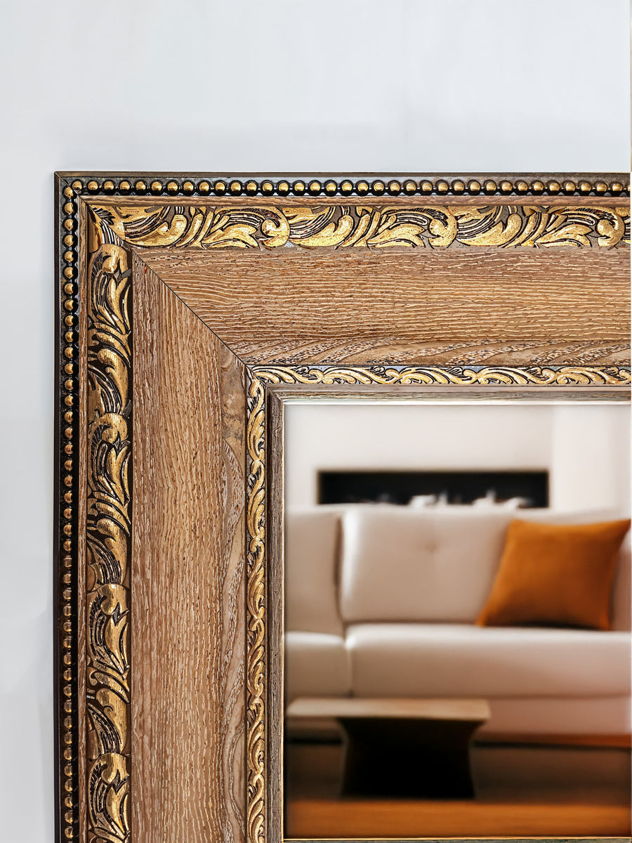 Golden Regal Splendor Mirror – Full‑Length Mirror with Luxurious Gilded ...